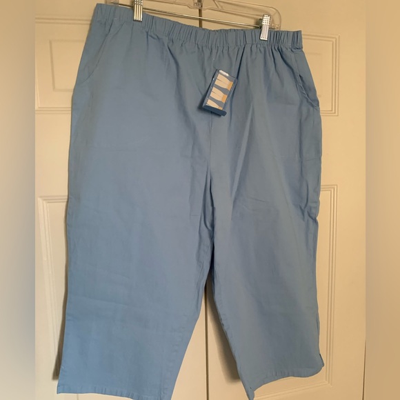 Denim&Co | Pants & Jumpsuits | Nwt Denim Co Powder Blue Capris | Poshmark